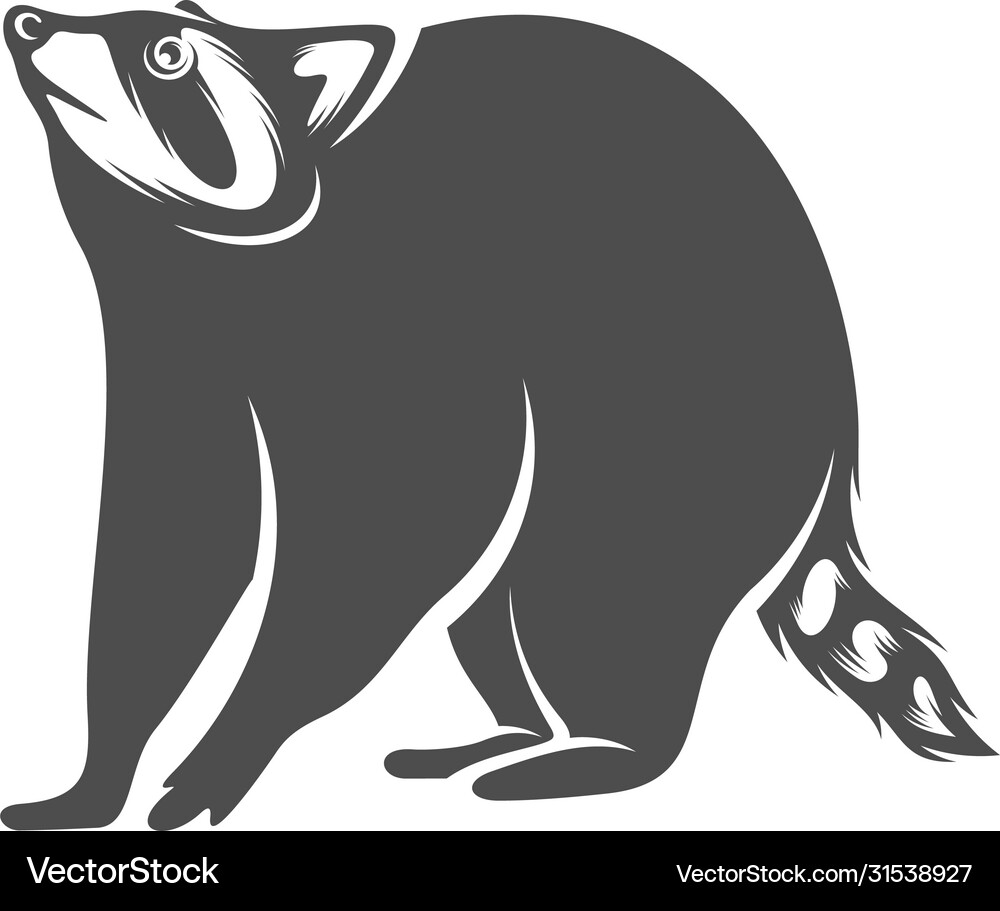 Racoon logo design icon symbol template Royalty Free Vector