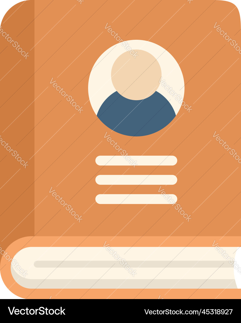 School book icon flat education graduate Vector Image