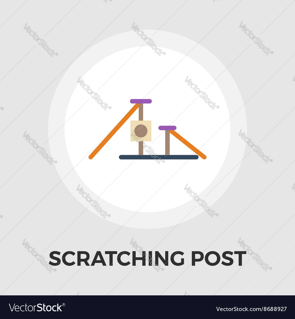 Scratching post flat icon Royalty Free Vector Image