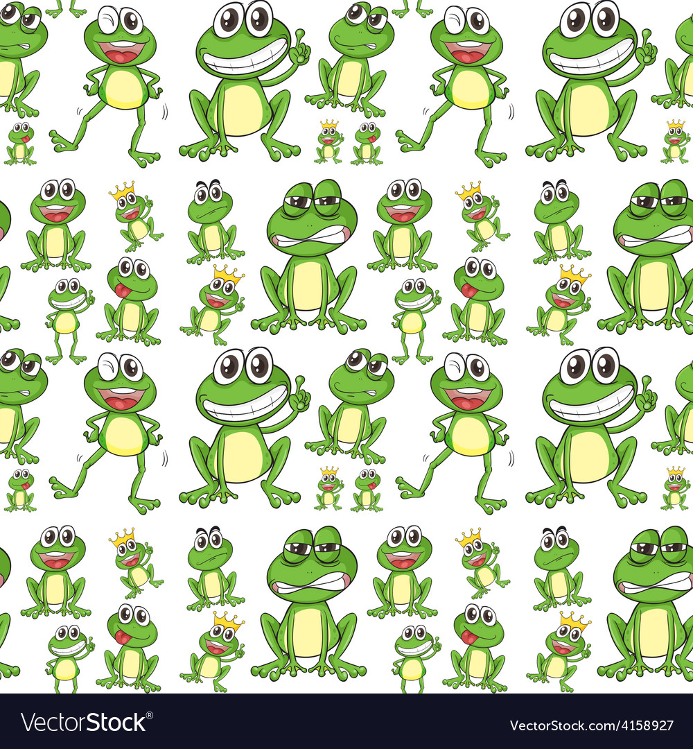 Seamless frog Royalty Free Vector Image - VectorStock