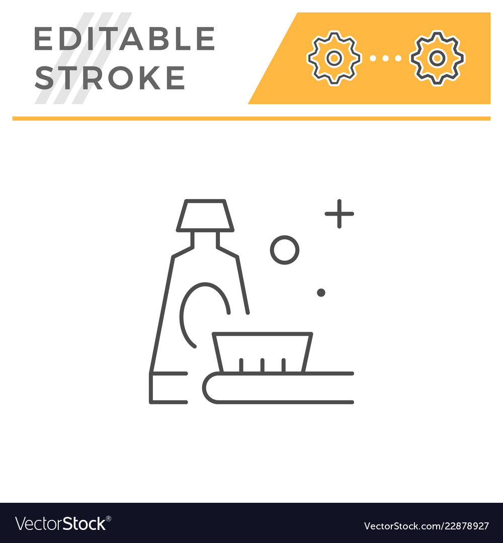 Toothpaste line icon Royalty Free Vector Image