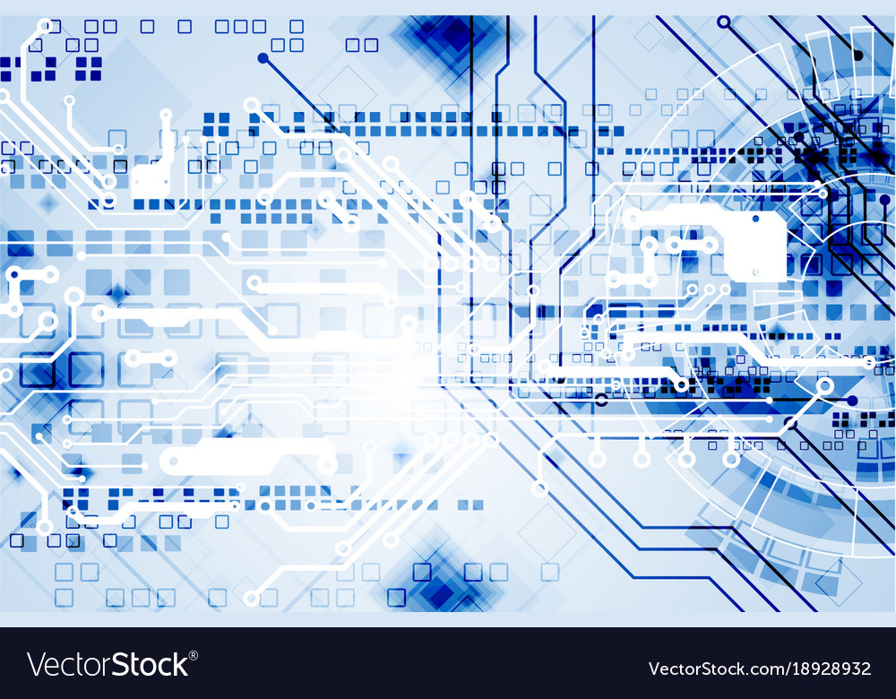 Abstract technology circuit board communication Vector Image