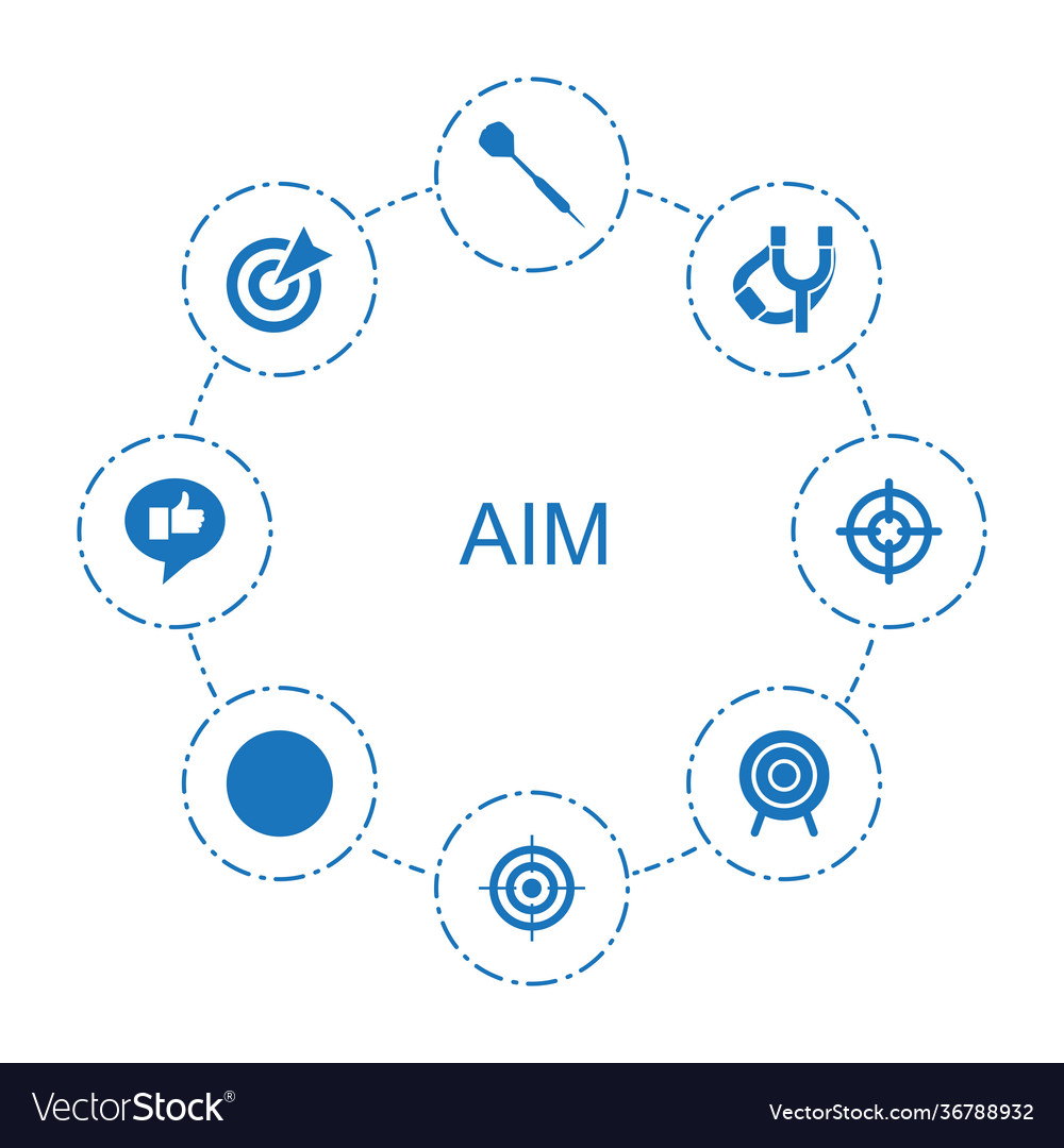 Aim icons Royalty Free Vector Image - VectorStock