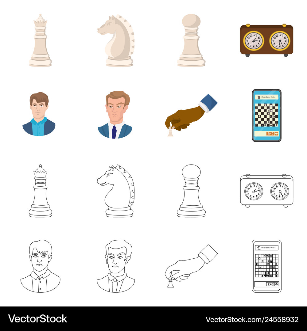 Checkmate and thin icon Royalty Free Vector Image