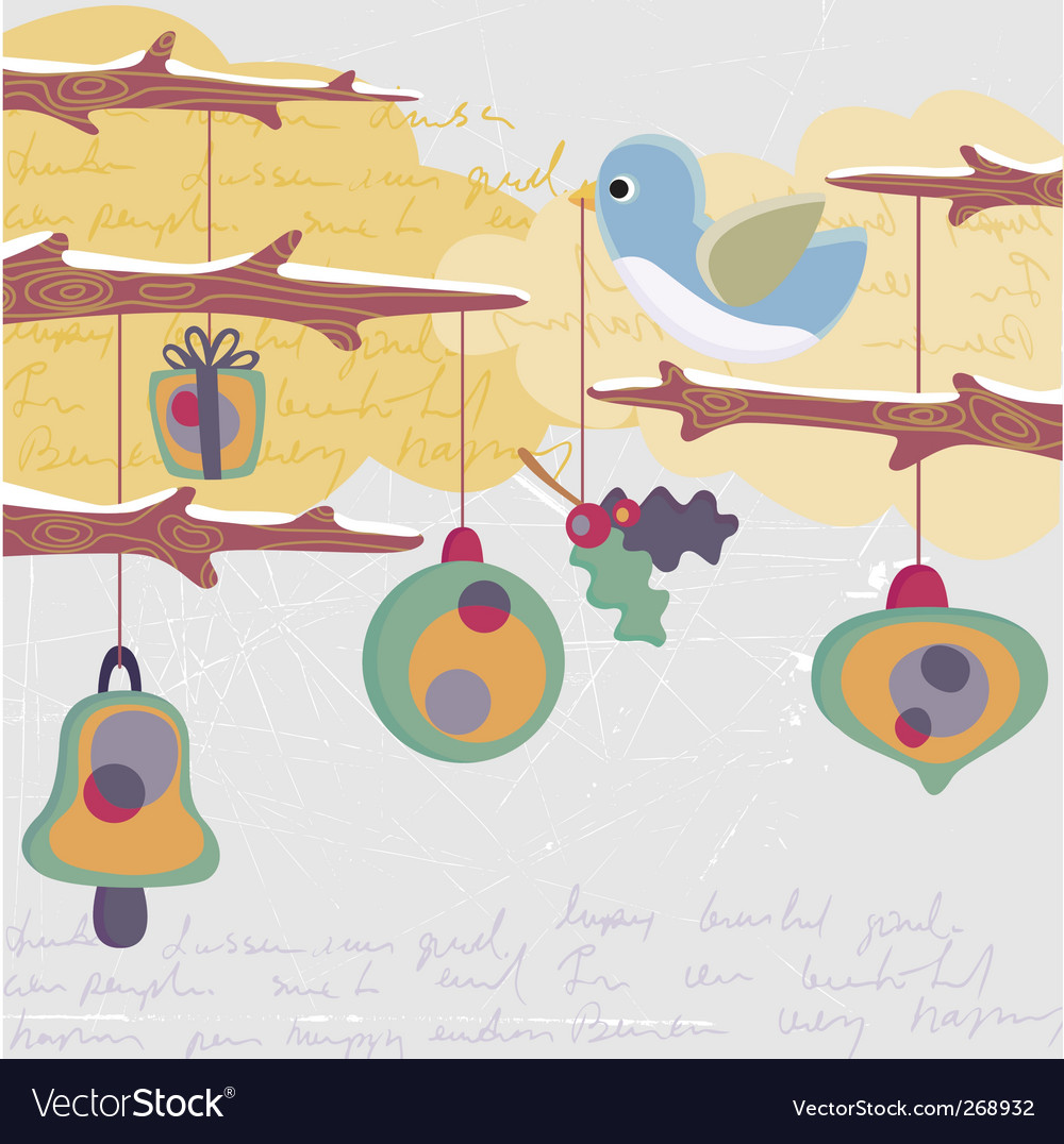 Christmas bird Royalty Free Vector Image - VectorStock