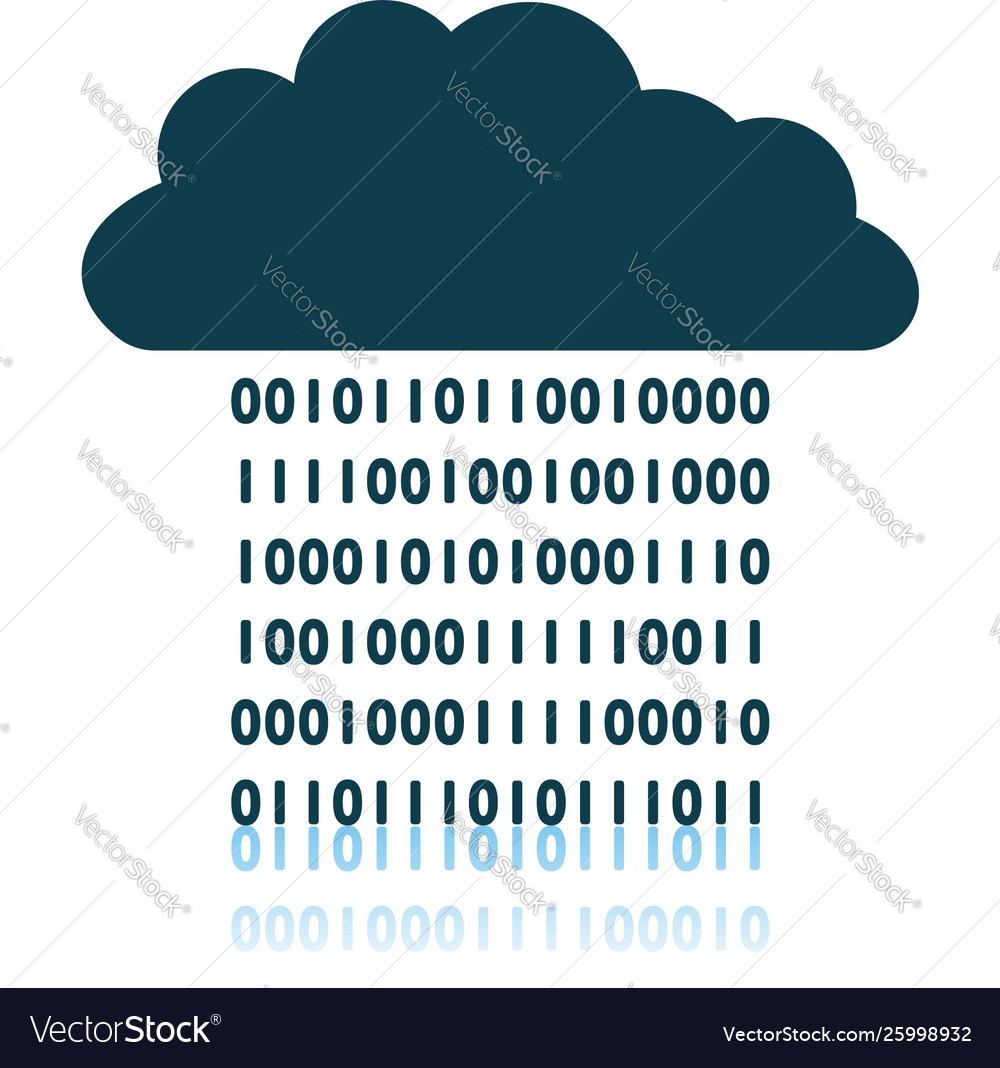 Cloud data stream icon Royalty Free Vector Image