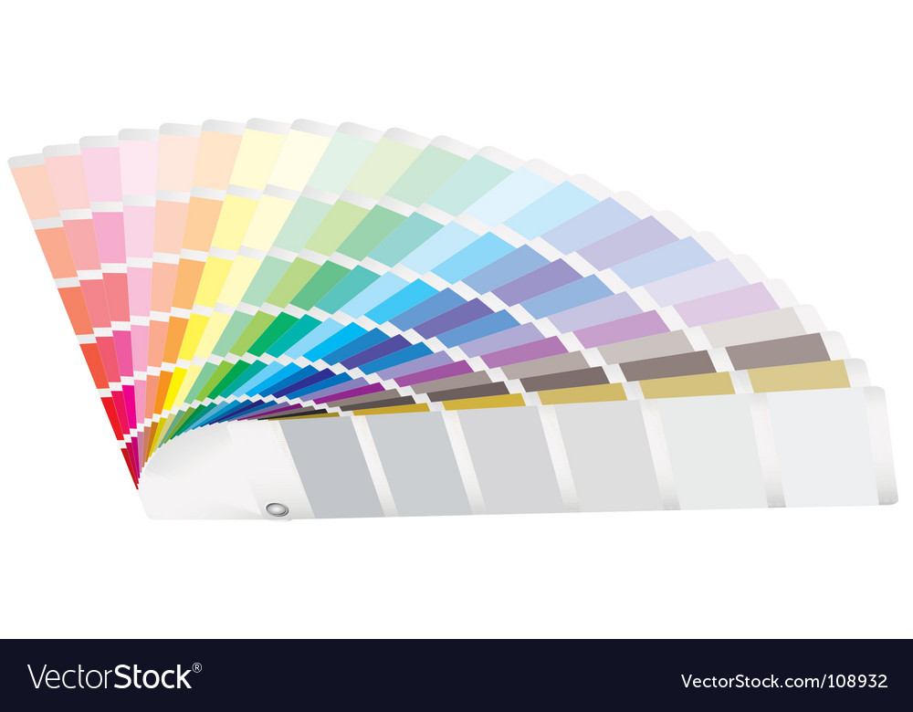 Color guide perspective Royalty Free Vector Image