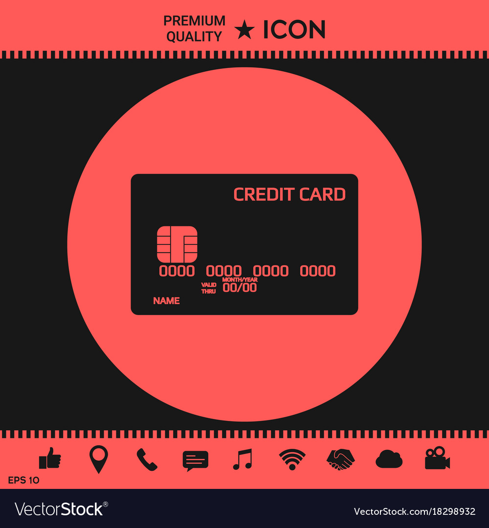 Credit card icon Royalty Free Vector Image - VectorStock