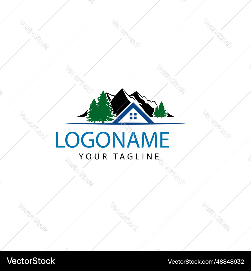 Flat logo design business and branding Royalty Free Vector