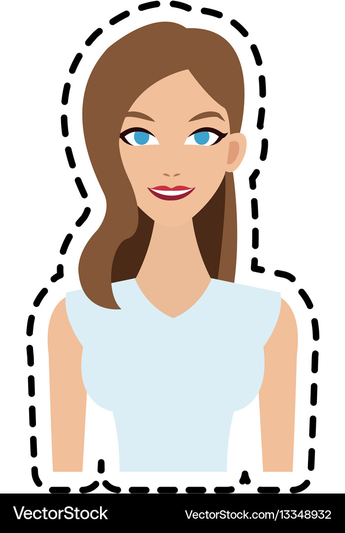 Happy young woman icon image Royalty Free Vector Image