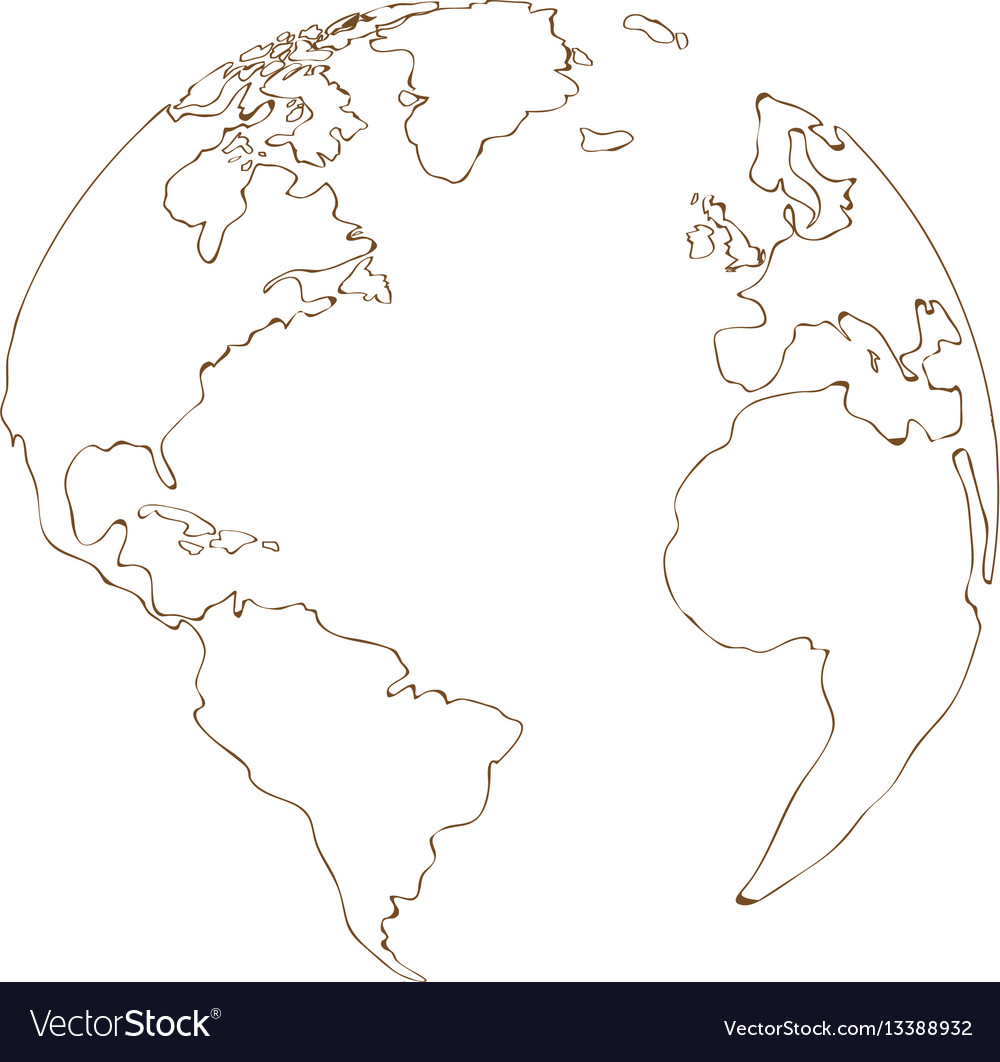 Isolated world map Royalty Free Vector Image - VectorStock
