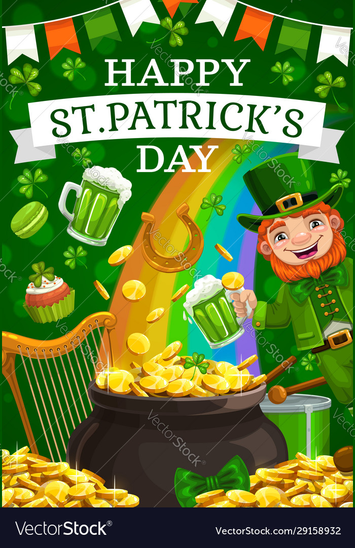 Leprechaun celebrate st patricks day fest Vector Image