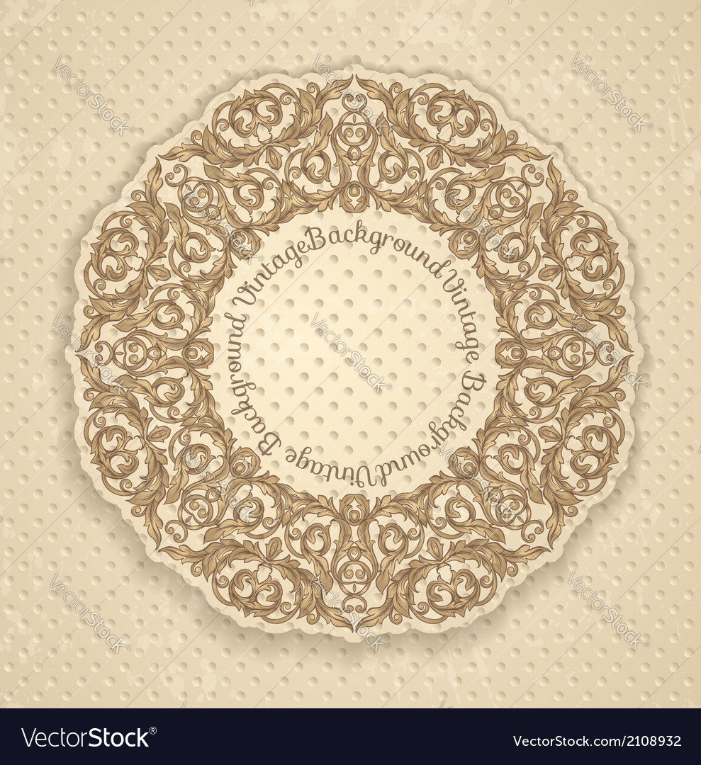Round decorated frame Royalty Free Vector Image