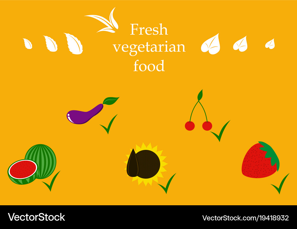 Vegetables top view frame farmers market menu Vector Image