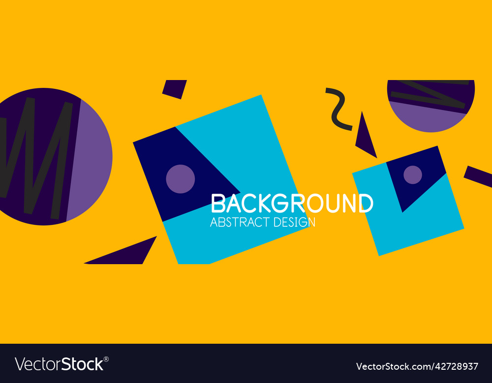 Abstract Background Blocks Lines Triangles Vector Image