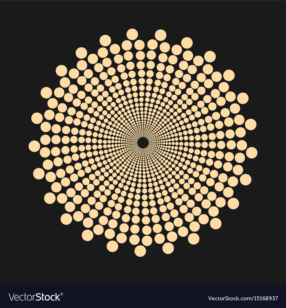 Abstract dotted shape - design element Royalty Free Vector