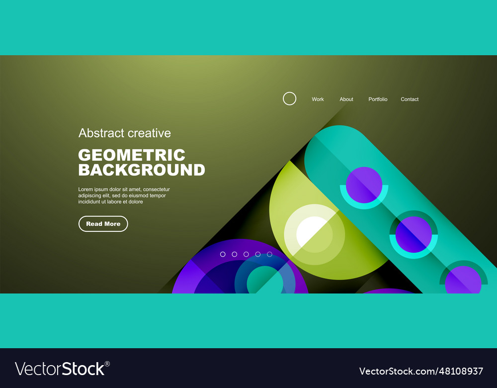 Abstract technology landing page background with Vector Image