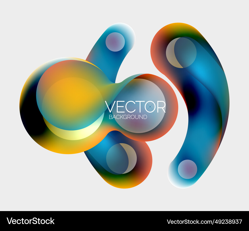 Beautiful flowing round shapes and circles Vector Image