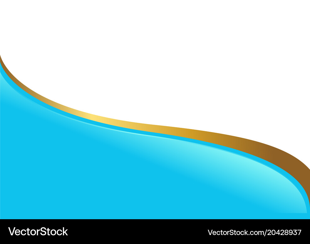 Blue and gold decoration design template Vector Image