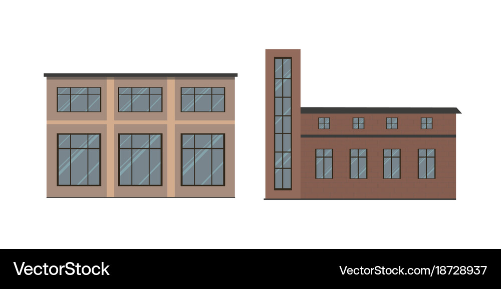Buildings types Royalty Free Vector Image - VectorStock
