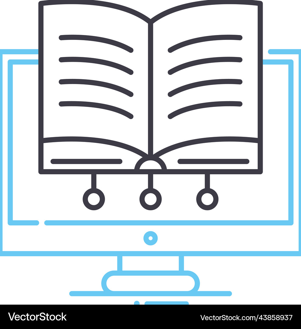 E-books line icon outline symbol Royalty Free Vector Image