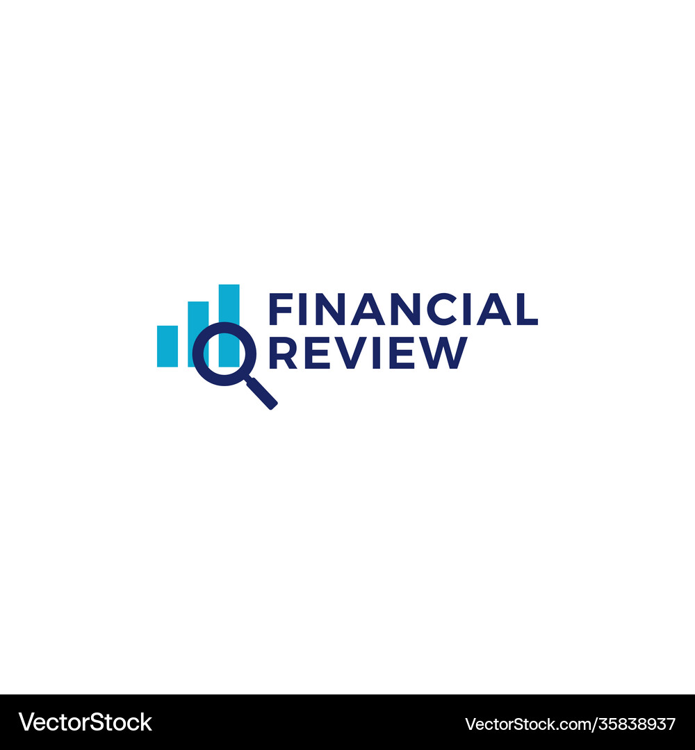 Finance financial review bar chart logo icon Vector Image