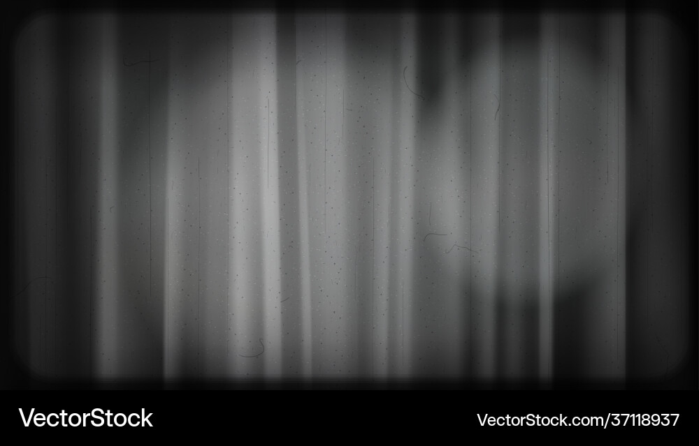 Old cinema blank screen black noir screen with Vector Image