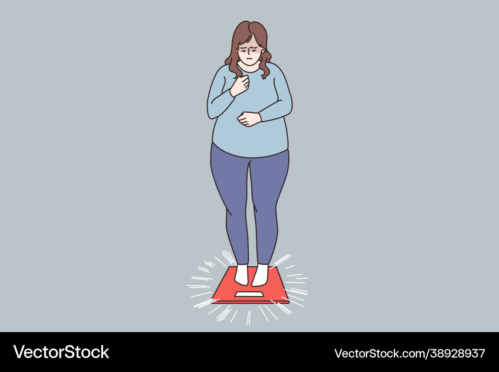 Overweight and obese people concept Royalty Free Vector