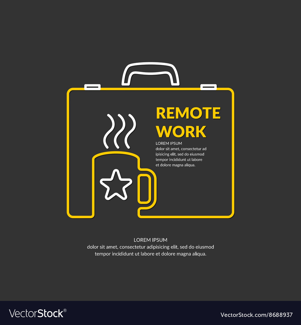 Remote work Royalty Free Vector Image - VectorStock
