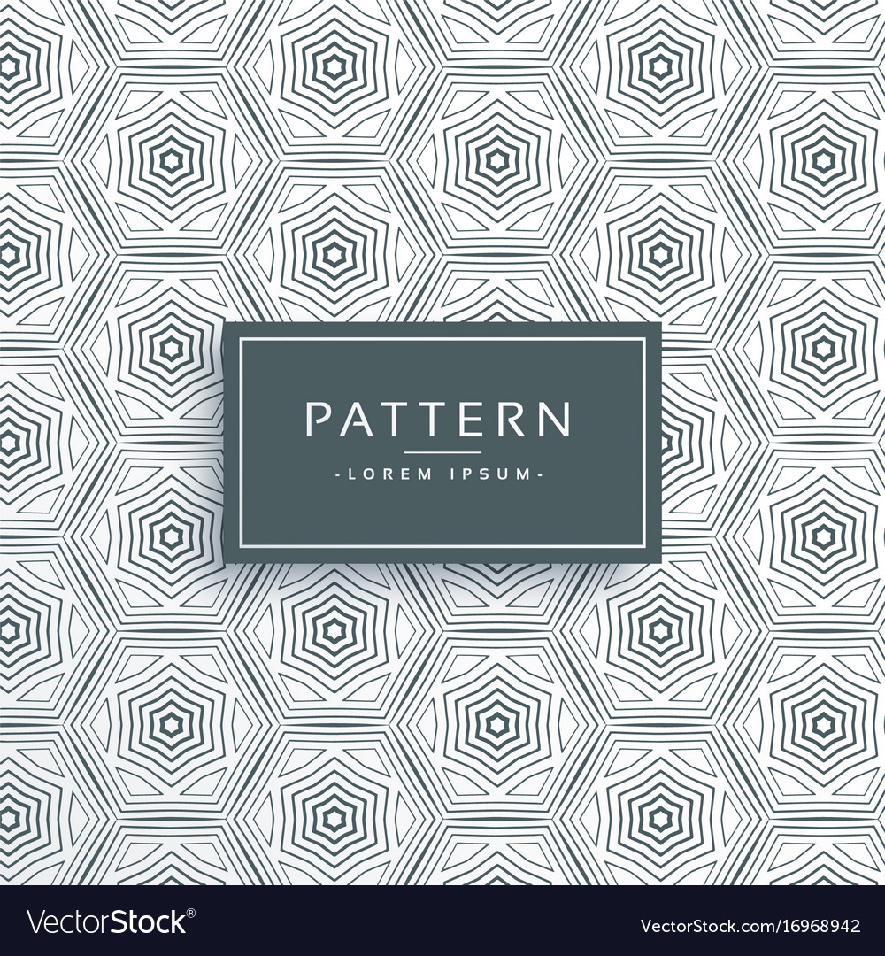 Abstract hexagonal line pattern background design Vector Image