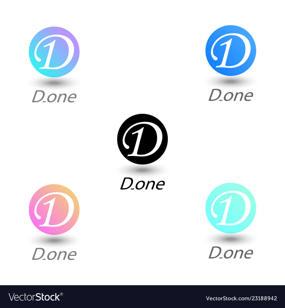 Button letter d Royalty Free Vector Image - VectorStock