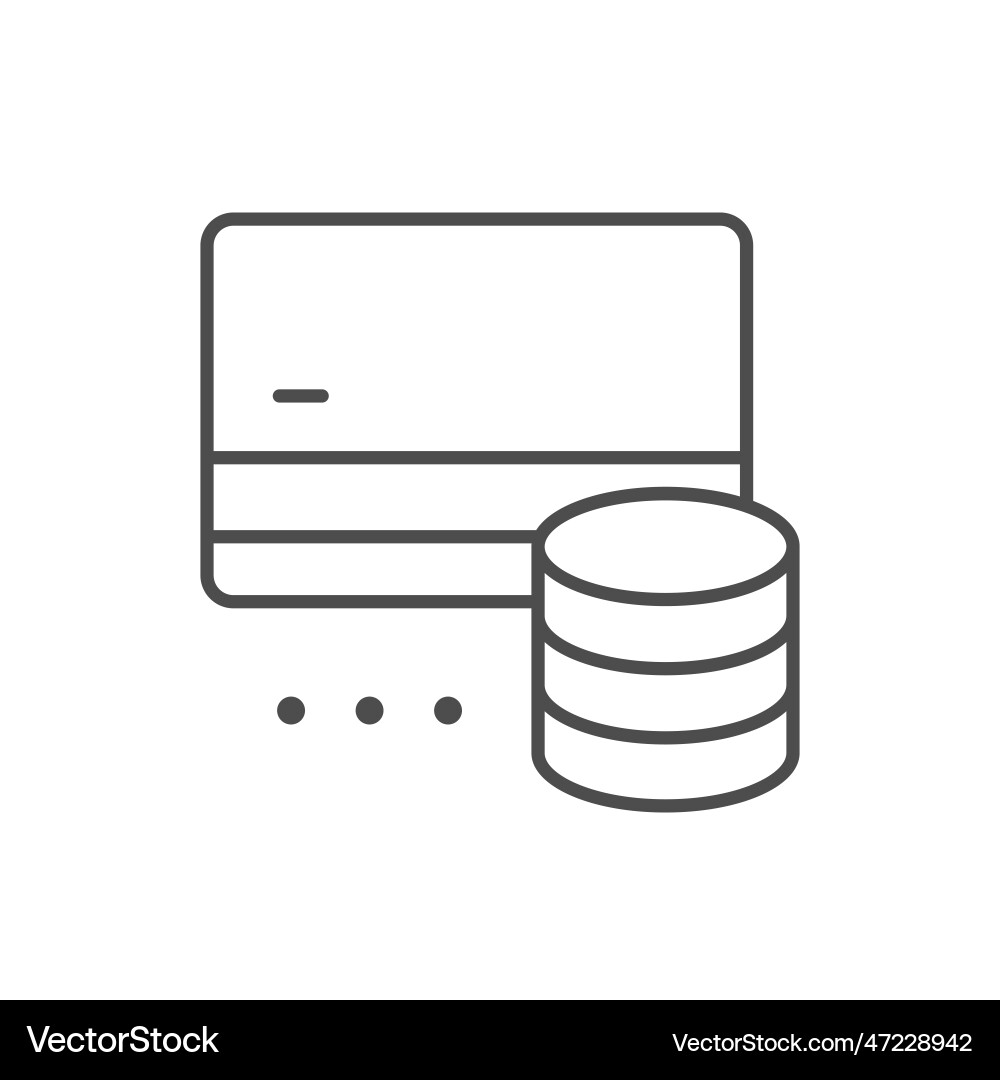 Credit card line outline icon Royalty Free Vector Image