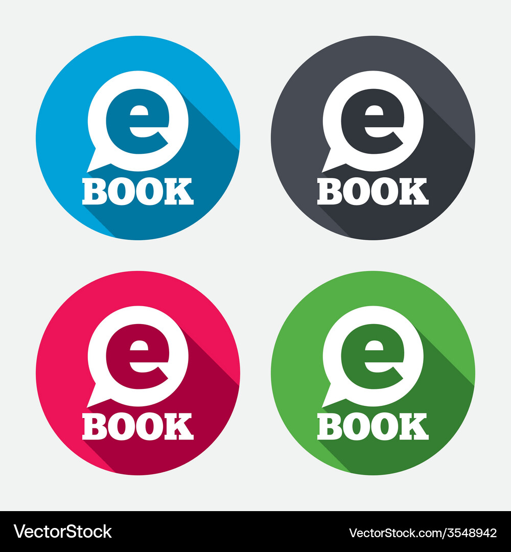E-book sign icon electronic book symbol Royalty Free Vector