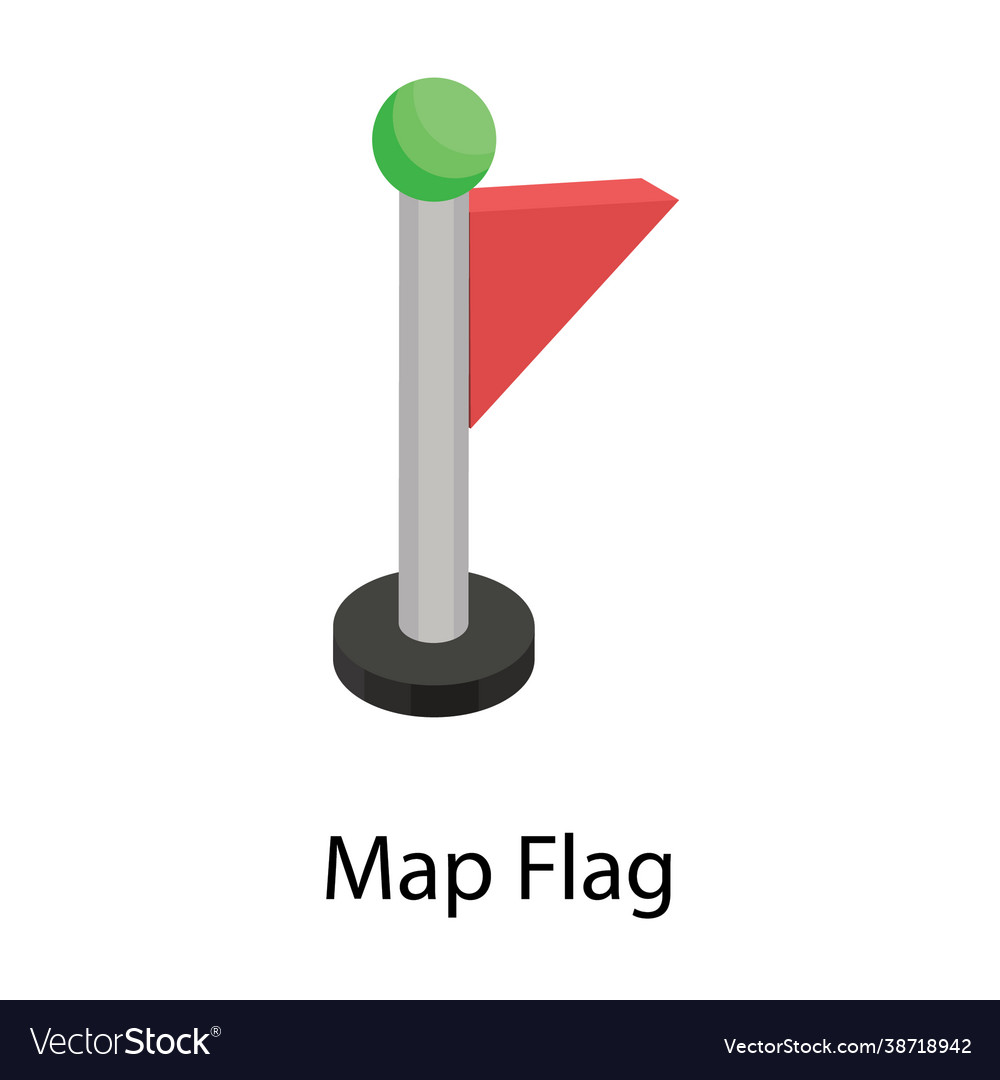 Map flag Royalty Free Vector Image - VectorStock