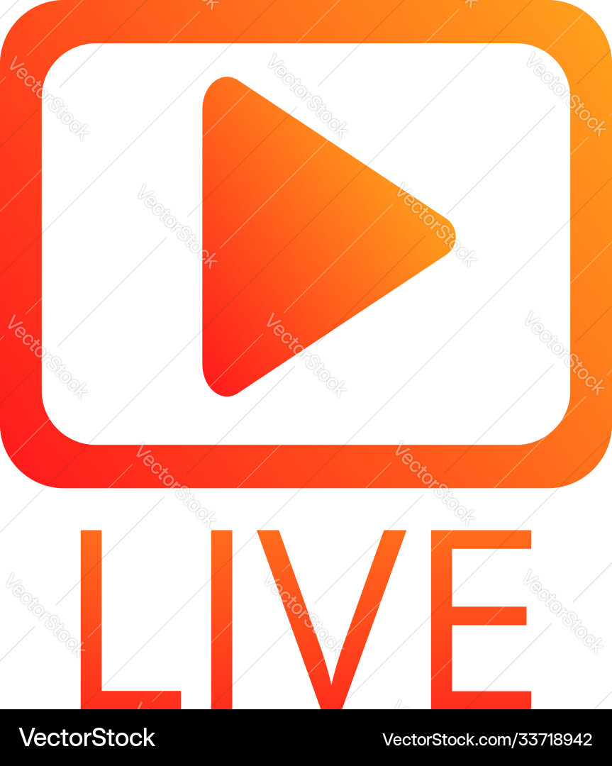 Phone live video icon cartoon style Royalty Free Vector