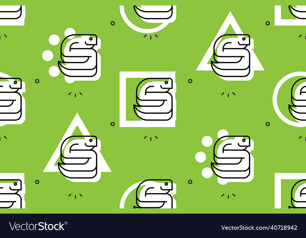 Seamless pattern with snakes Royalty Free Vector Image