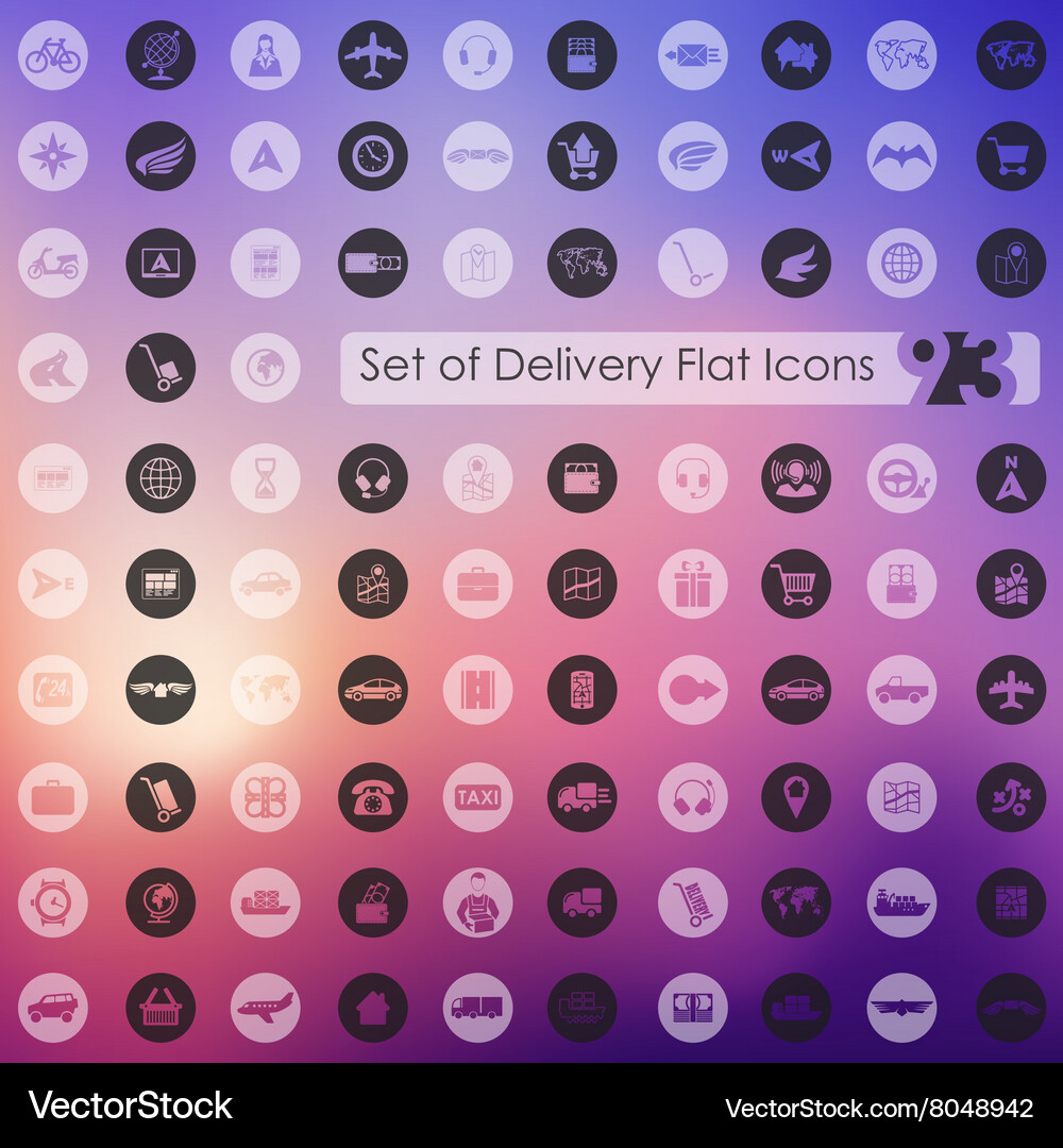 Set of delivery icons Royalty Free Vector Image