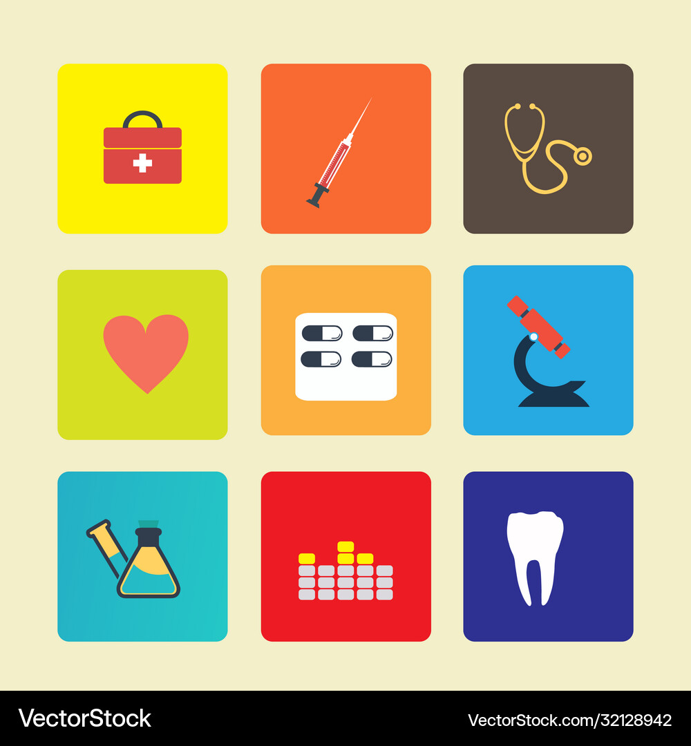 Symbol setsymbol icon for overview Royalty Free Vector Image