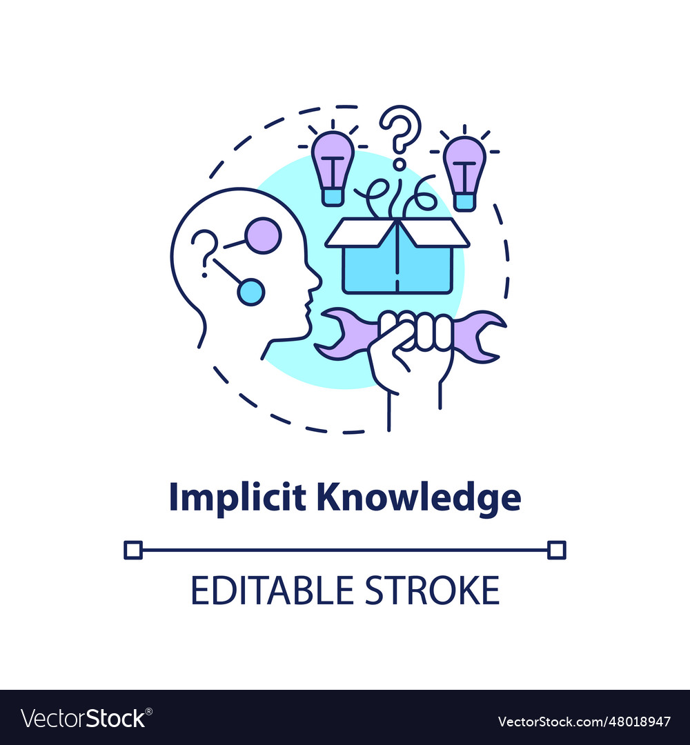 2d customizable implicit knowledge line icon Vector Image 2d customizable implicit knowledge line icon Vector Image