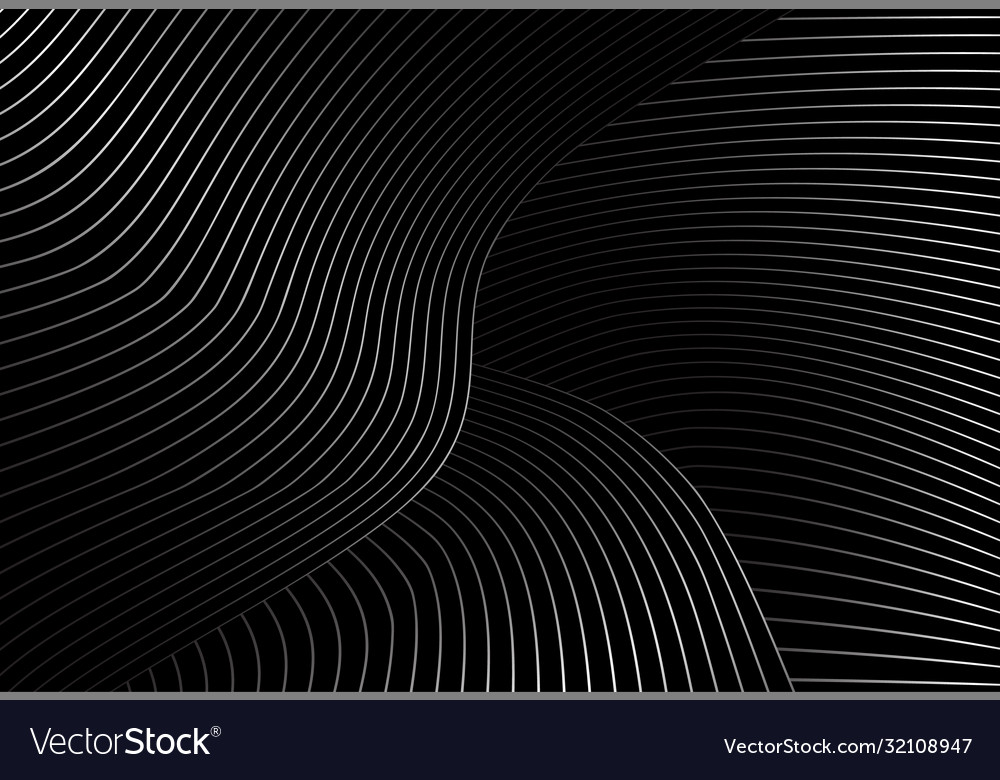 Abstract black background with diagonal wave Vector Image