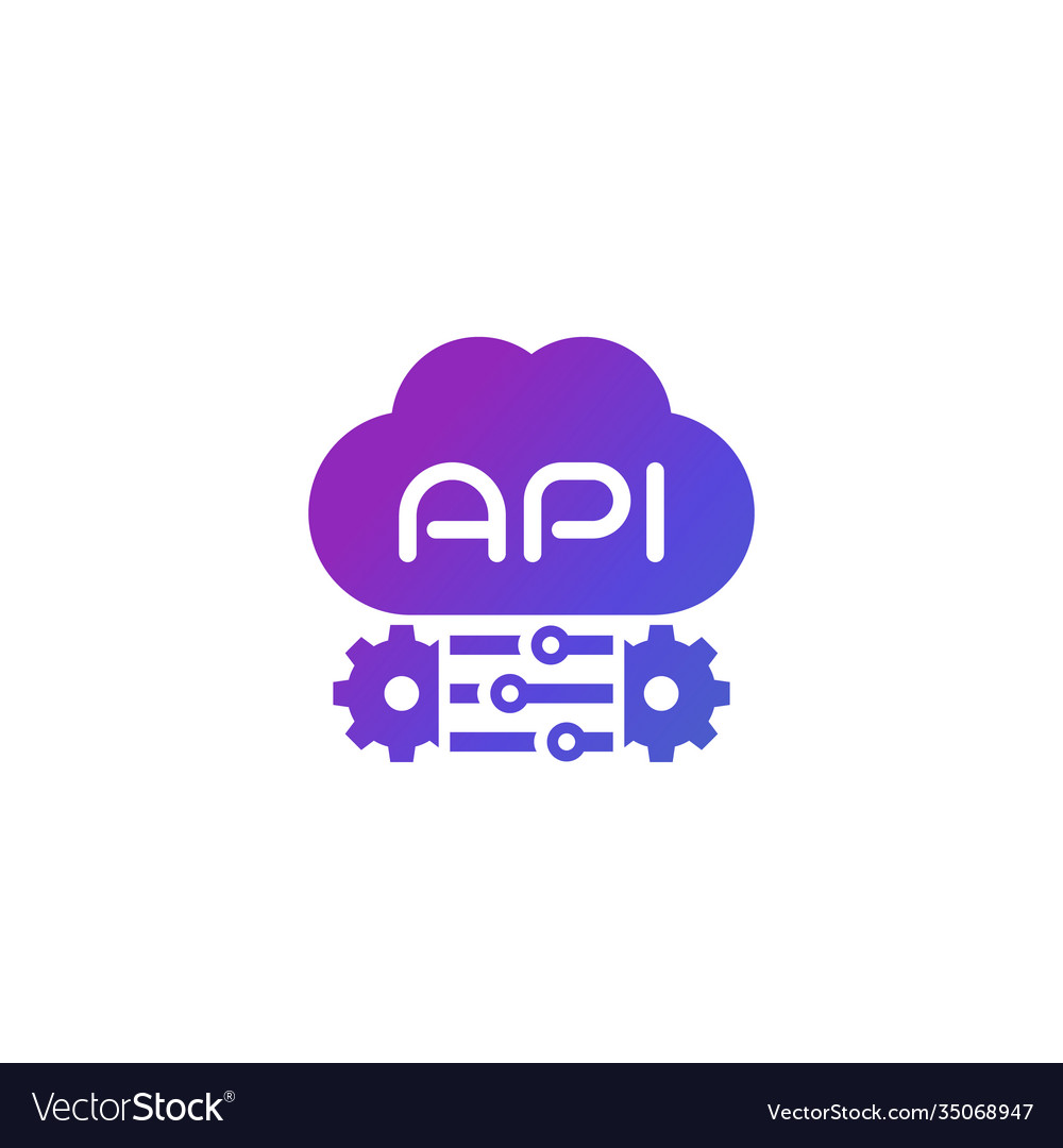Cloud api and software integration icon Royalty Free Vector