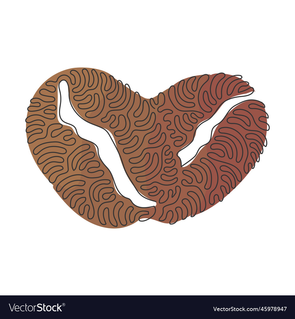 Continuous One Line Drawing Whole Healthy Organic Vector Image