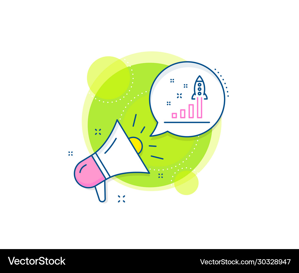 Development plan line icon launch startup Vector Image