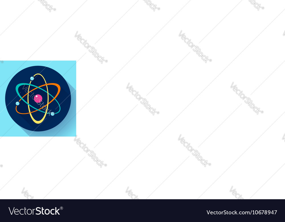 Flat atom icon Royalty Free Vector Image - VectorStock