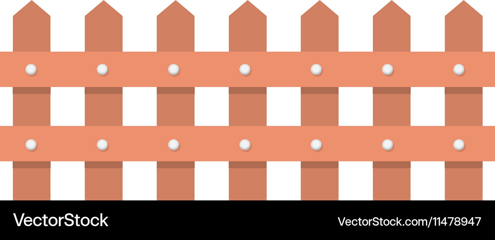 Isolated wood fence design Royalty Free Vector Image