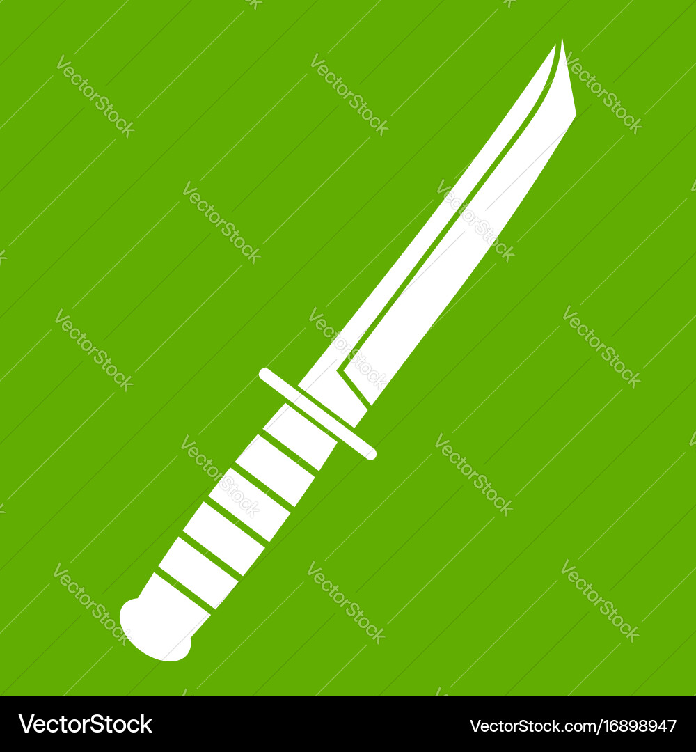 Little knife icon green Royalty Free Vector Image