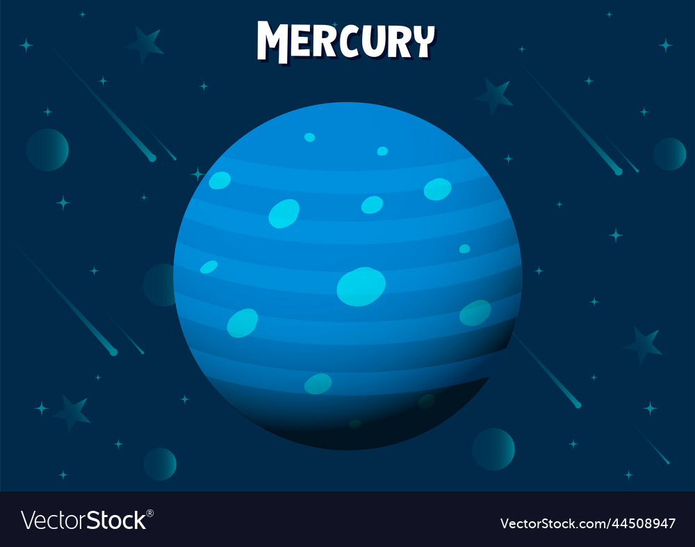 Mercury planet Royalty Free Vector Image - VectorStock
