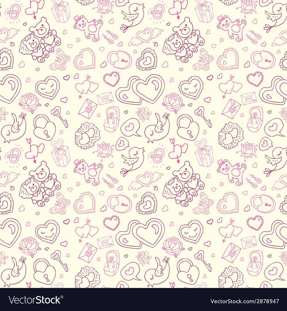 Seamless wedding patterns Royalty Free Vector Image