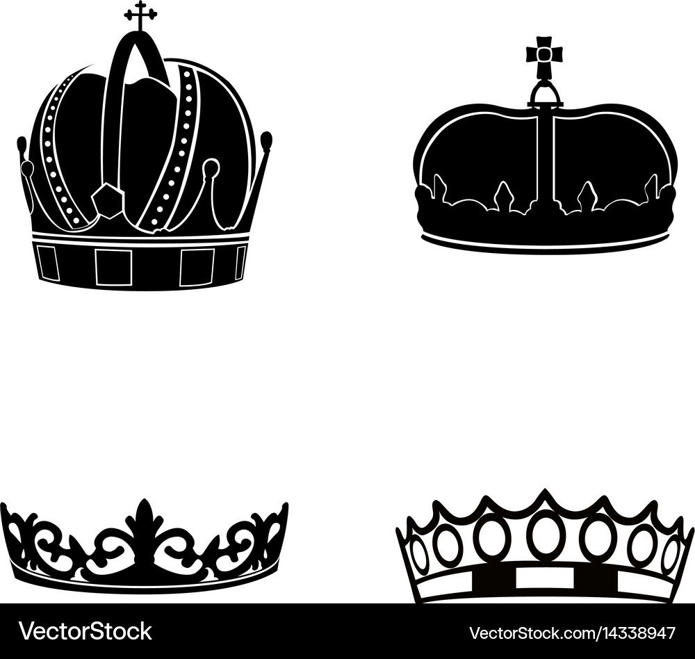 Set of royal crowns Royalty Free Vector Image - VectorStock