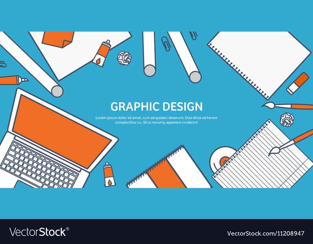 Study and education lined Royalty Free Vector Image